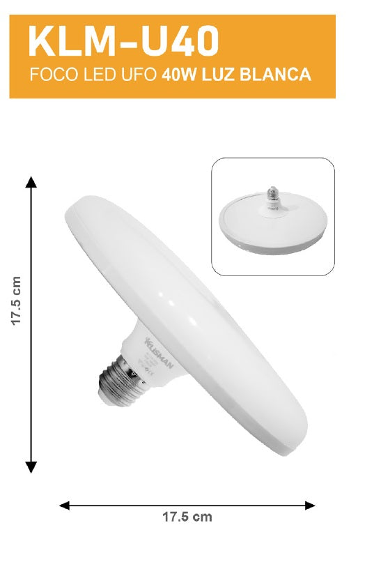 FOCO LED UFO 40W KLM-U40 - Klisman – Ferremax