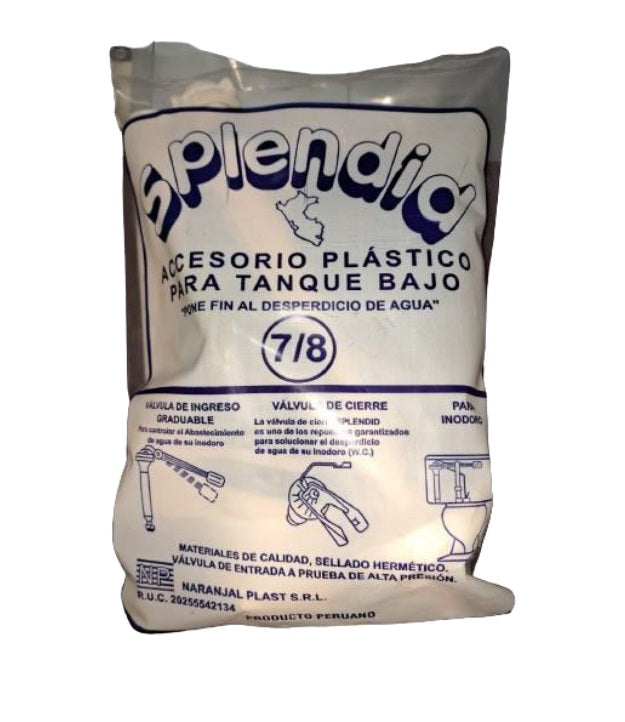 Juego accesorio tanque inodoro 7/8" - Splendid – Ferremax